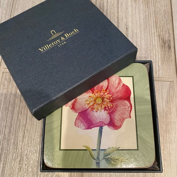 Villeroy & Boch | Dining | Villeroy Boch Flora Set Of 4 Coasters New ...